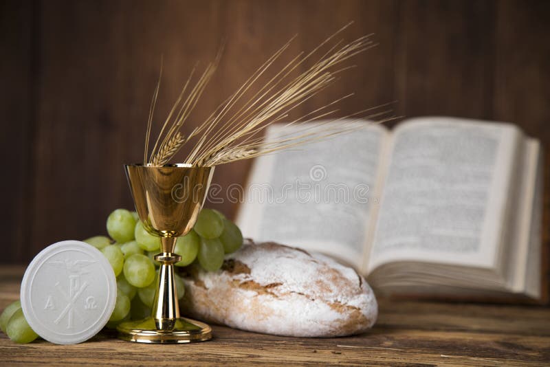 Sacrement De Communion, Symbole D'eucharistie Image stock - Image du ...
