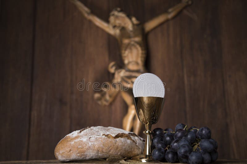 Sacrement De Communion, Symbole D'eucharistie Photo stock - Image du ...