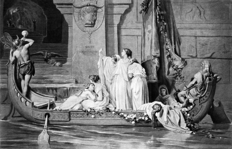 Sacrifice to the Minotaur editorial stock image. Illustration of ...