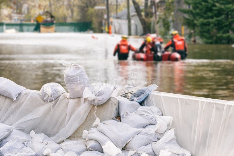 Sacs De Sable De Protection D'inondation Image stock - Image du danger ...
