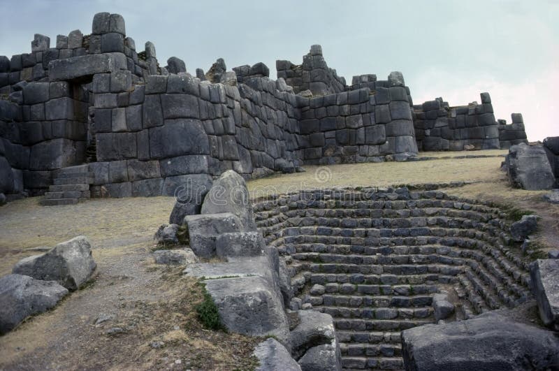 Sacsayhuaman , Peru stock image. Image of wall, sacsayhuaman - 21128943
