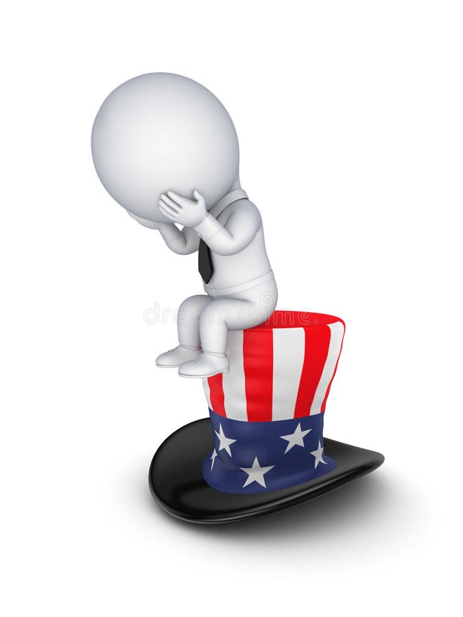 Sad uncle Sam stock illustration. Illustration of july - 19429228