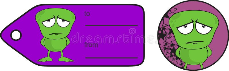 Sad Alien Expression Cartoon Giftcard Stock Illustrations – 4 Sad Alien ...