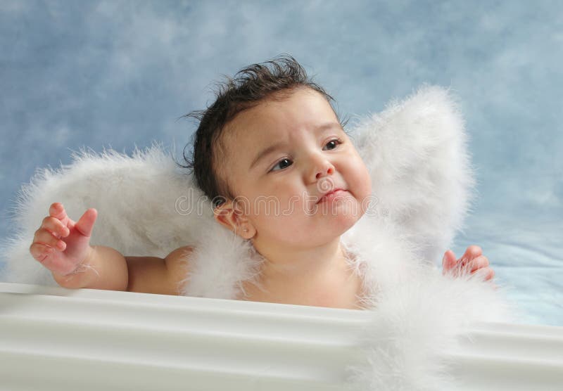Angel Baby stock image. Image of look, little, funny, face - 7735457