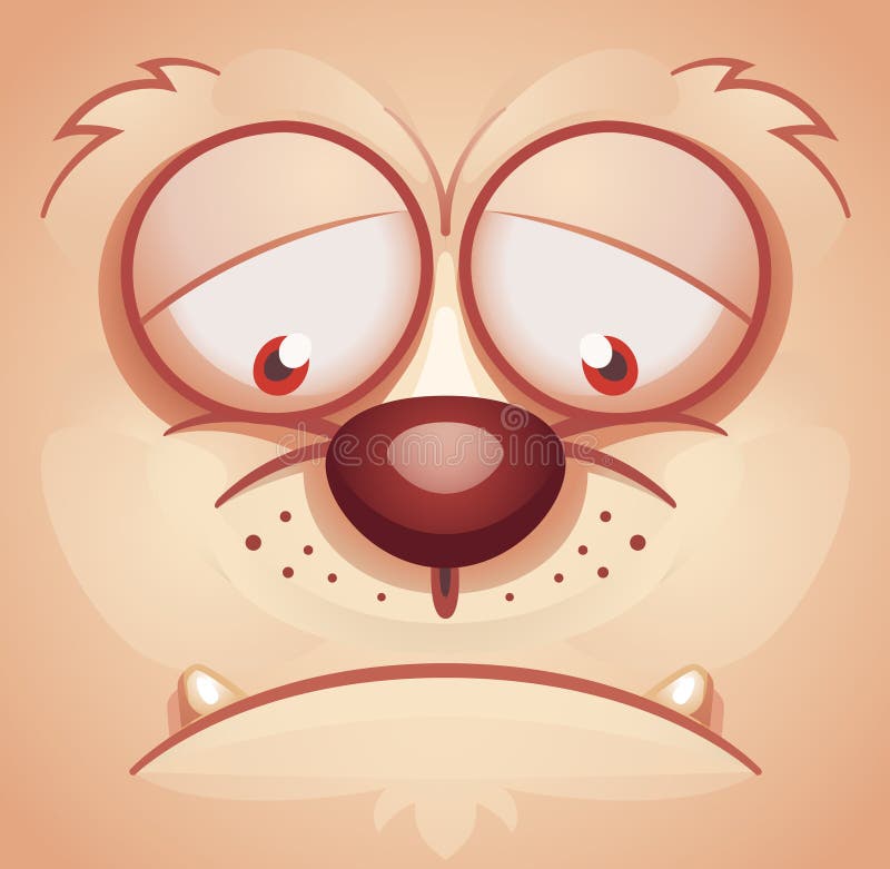 Sad Animal Face stock vector. Illustration of bizarre - 25544358