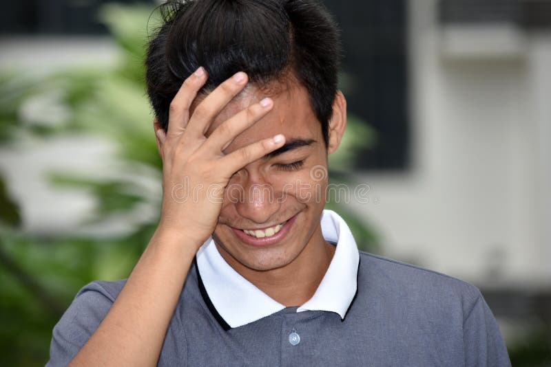 Sad Asian Adult Male stock photo. Image of solemn, feelings - 129465140