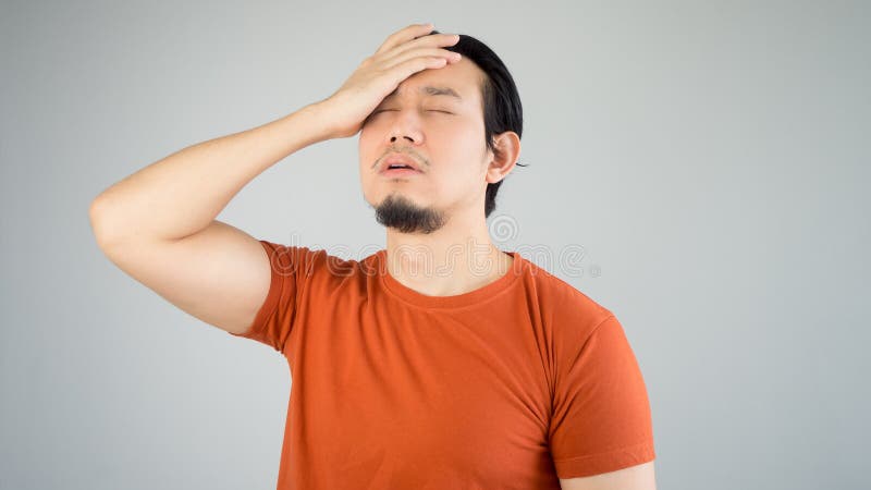 Sad Asian man. stock photo. Image of gloom, shirt, studio - 69532702