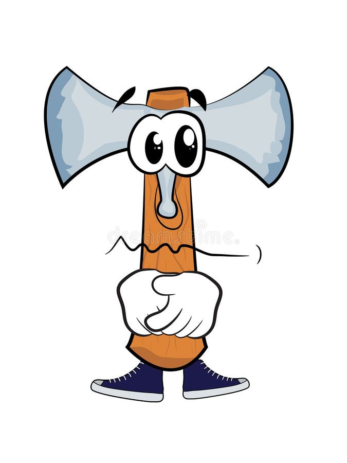 Sad axe cartoon stock illustration. Illustration of depress - 44058958