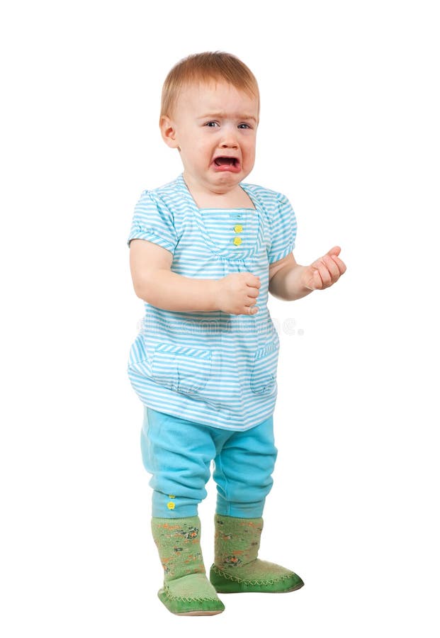 Sad baby girl crying stock photo. Image of child, cute - 19793324