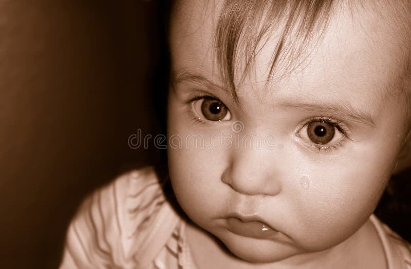 Sad Baby stock image. Image of pout, unhappy, tear, child - 25138899