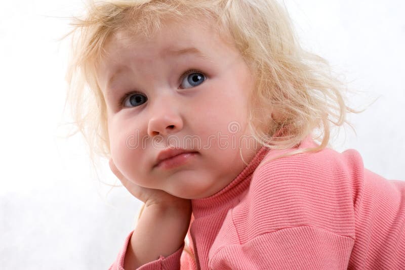 Sad baby stock photo. Image of girl, anxiety, depression - 3459522