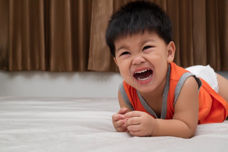 Sad baby boy crying stock image. Image of face, portrait - 122666501