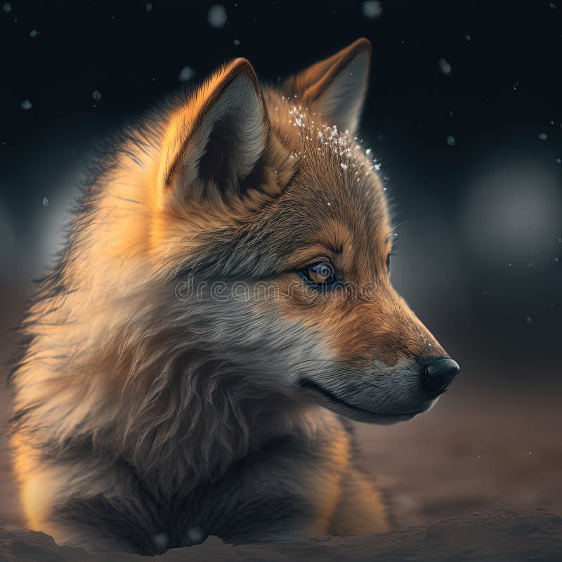Sad Wolf Crying