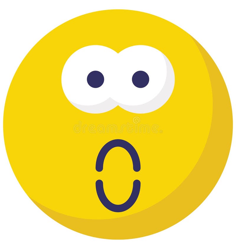 Sad, Baffled Emoticon Vector Isolated Icon Which Can Easily Modify or ...