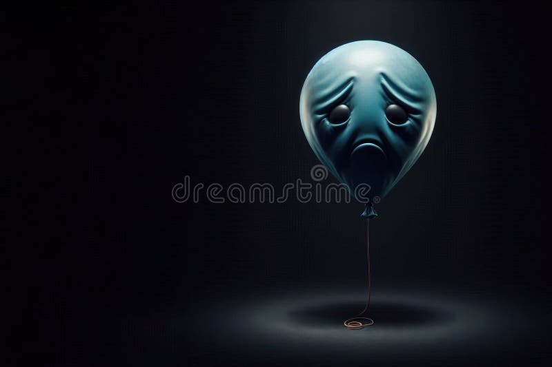 A Sad Balloon. Space for Text. Stock Image - Image of metaphorical ...