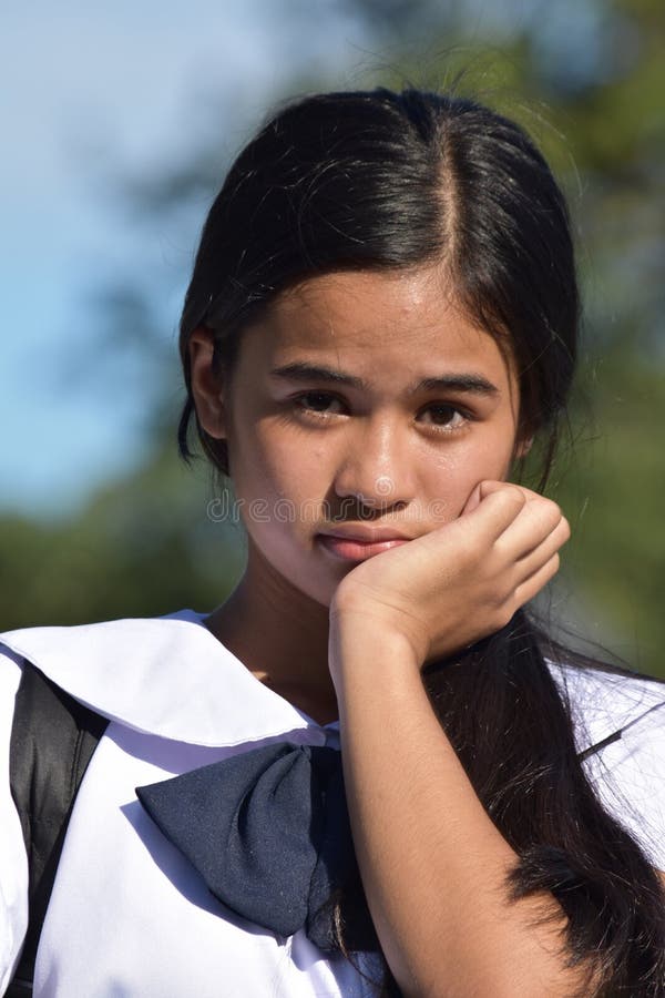 A Sad Beautiful Diverse Female Stock Photo - Image of diverse, feelings ...