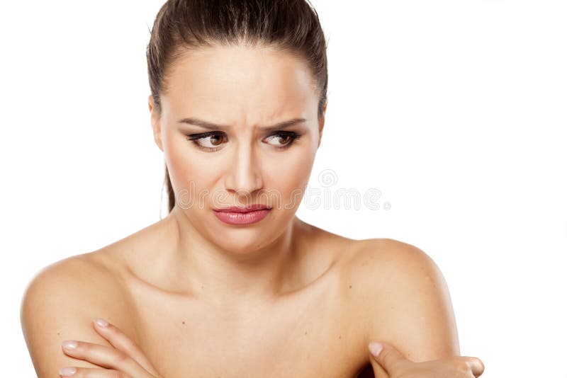 Sad and beautiful stock photo. Image of adult, woman - 65251432