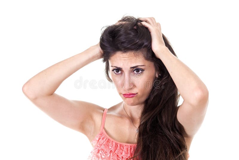 Sad Beautiful Woman, Portrait. Stock Photo - Image of natural, sorrow ...