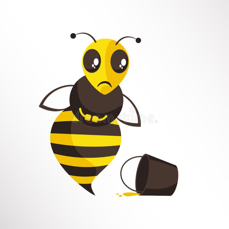 Sad Little Bee stock vector. Illustration of graphic - 47089643