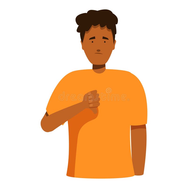 Sad Black Man Pointing His Finger To His Chest with an Upset Expression ...