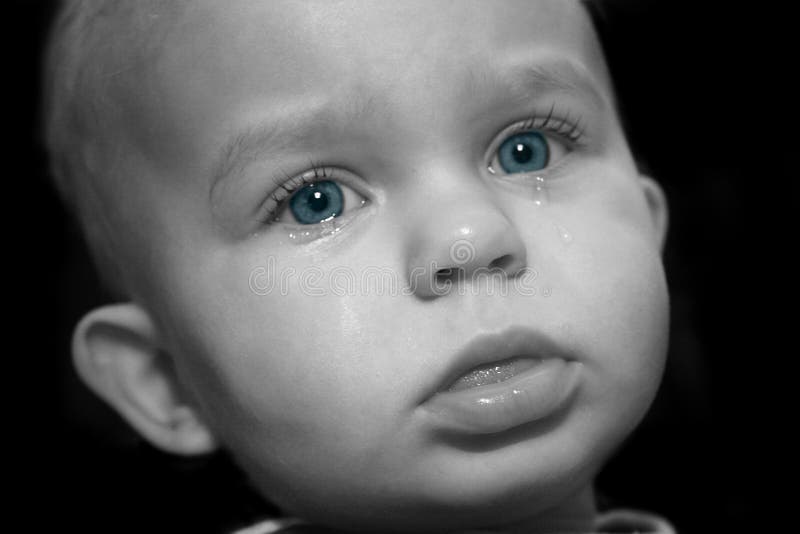 Sad Blue Eyes stock image. Image of baby, emotion, babies - 717971