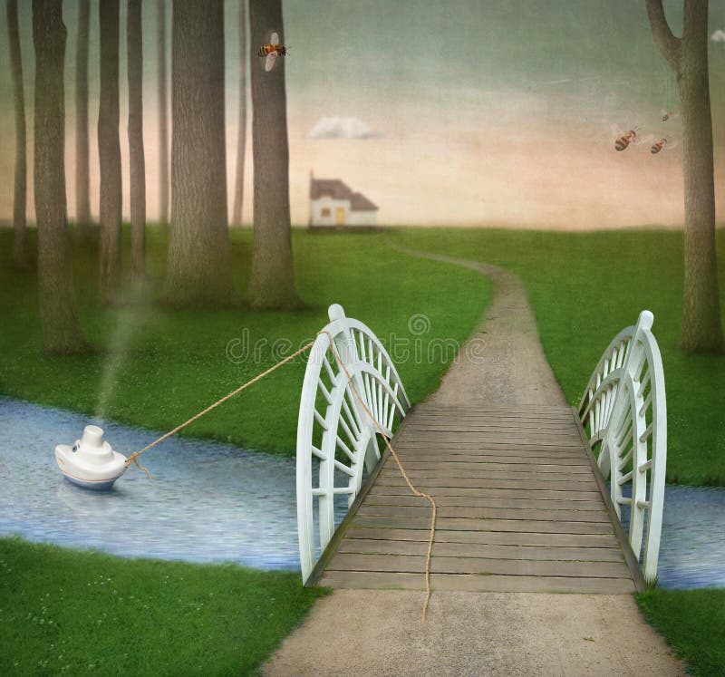 Sad boat stock illustration. Illustration of cloud, house - 11154771