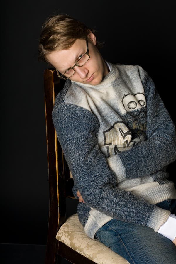 Sad boy stock image. Image of isolated, distress, blue - 12943767