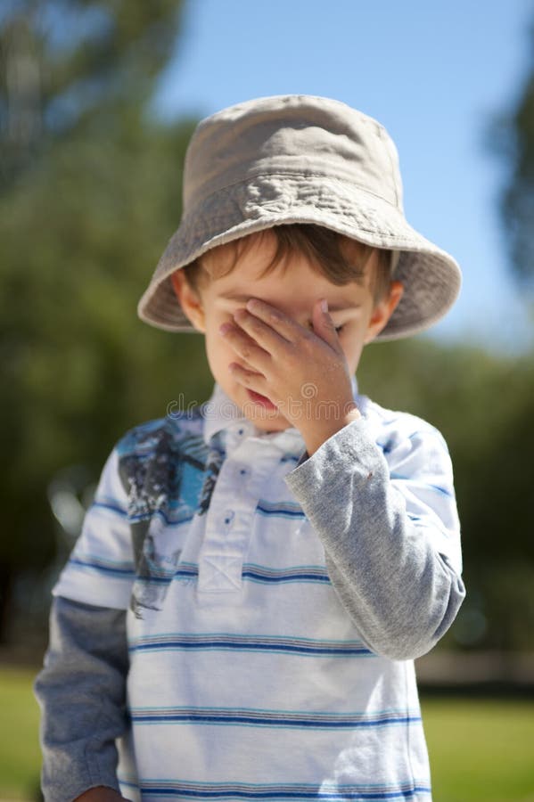 Excluded Boy stock image. Image of expression, black - 14119901