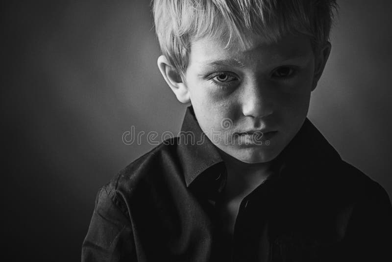 Sad Boy stock image. Image of neglected, depressed, studio - 48976969