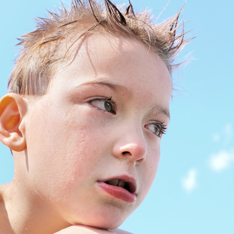 Sad Boy outdoor stock image. Image of portrait, behavior - 42676491