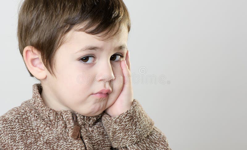 Sad boy stock image. Image of male, hand, poor, head - 47208995