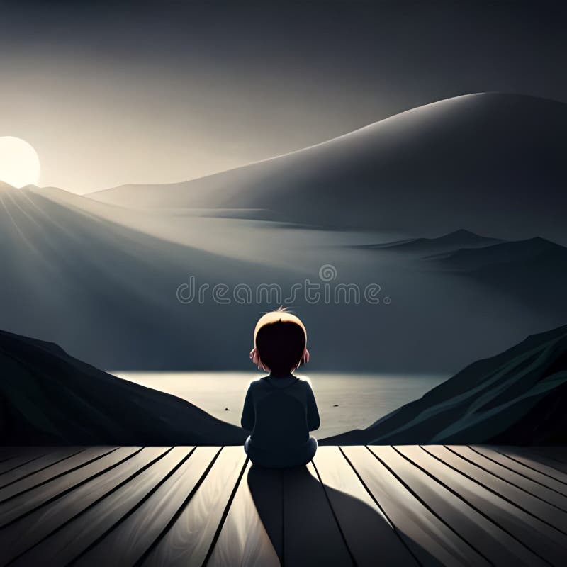 Sad Boy Sitting Alone Stock Illustrations – 510 Sad Boy Sitting Alone ...