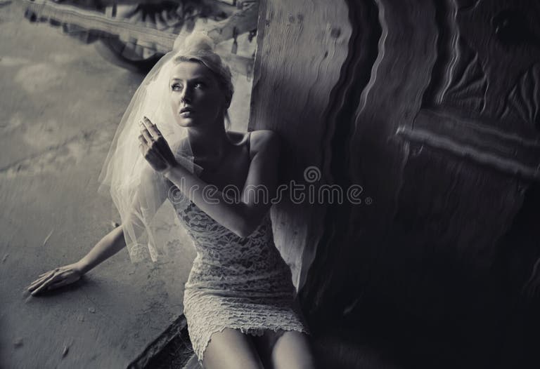 Sad bride stock photo. Image of lifestyle, lady, lovely - 26827962