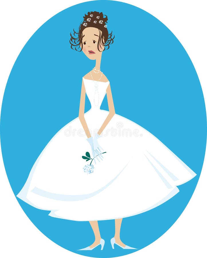 Sad bride stock vector. Illustration of pattern, marrying - 6719961