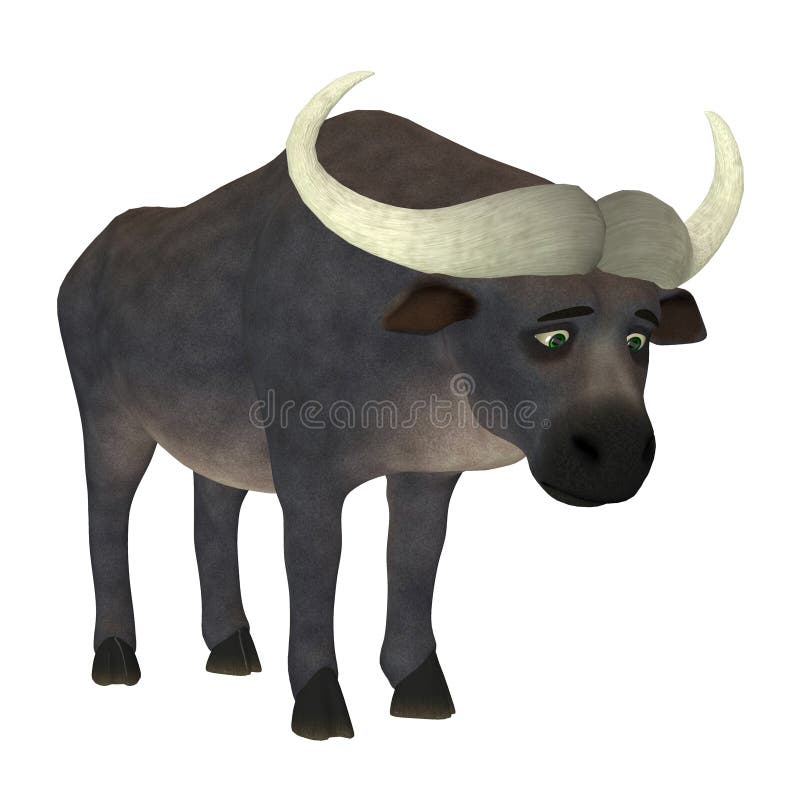 Sad Cartoon Buffalo stock vector. Illustration of cartoon - 47478226
