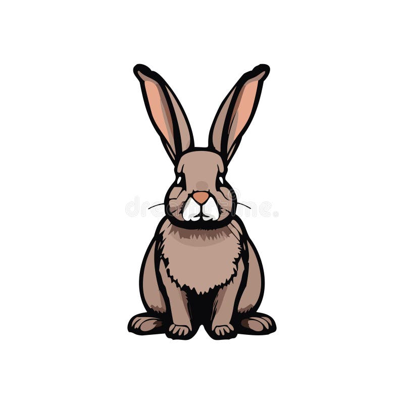 Sad Bunny Vector Illustration. Stock Vector - Illustration of bunny ...