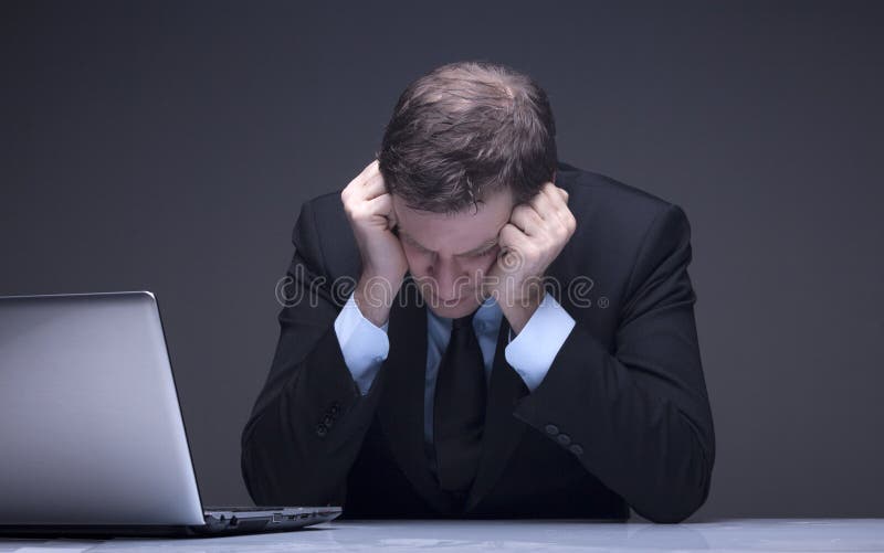 Sad Businessman stock image. Image of security, brown - 45981851
