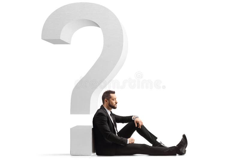 340 Person Sitting Thinking Question Mark Stock Photos - Free & Royalty ...