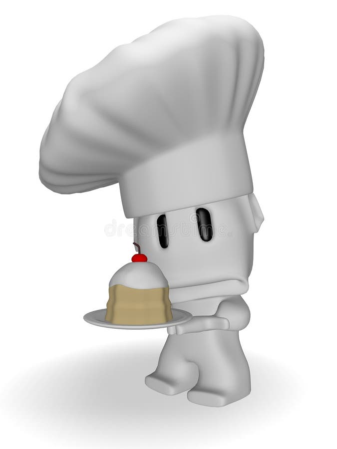 Sad caricature of a cook stock illustration. Illustration of kitchen ...