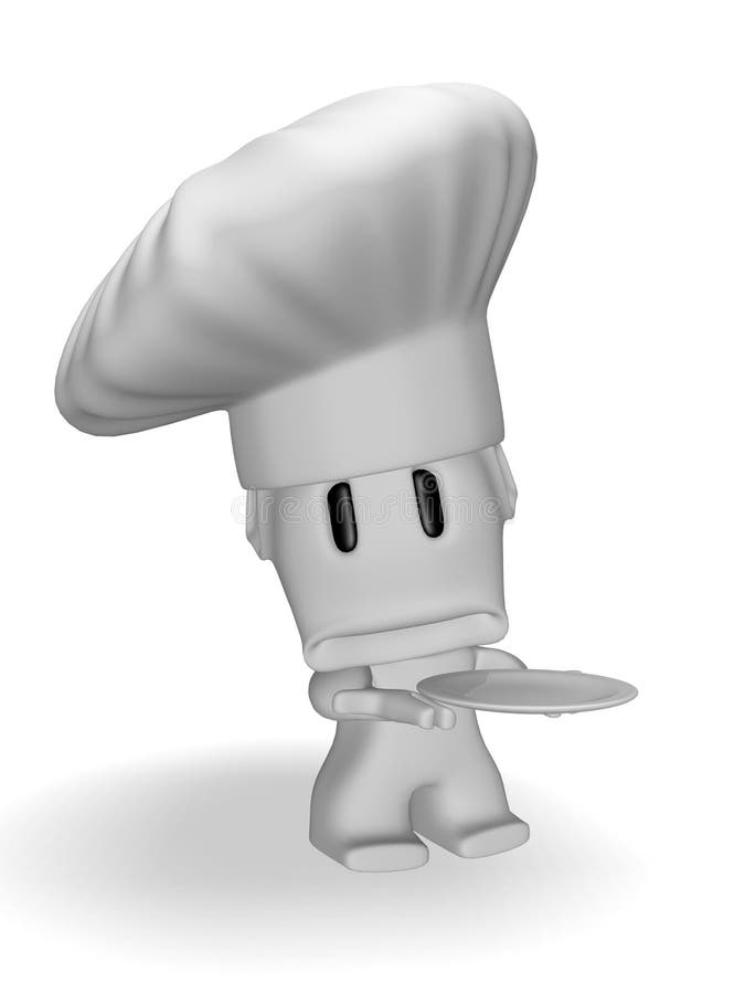Sad caricature of a cook stock illustration. Illustration of chef ...