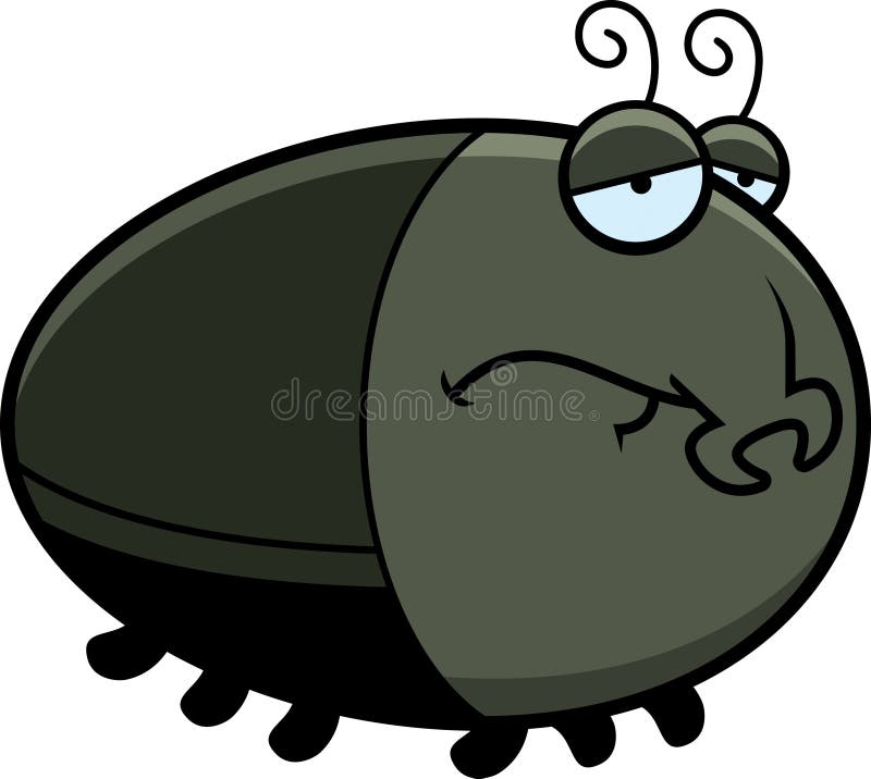 Sad Cartoon Beetle stock vector. Illustration of cartoon - 47088188