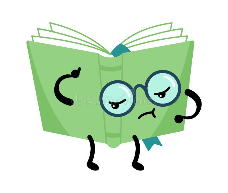 Sad Cartoon Book. Education Icon Stock Vector - Illustration of ...