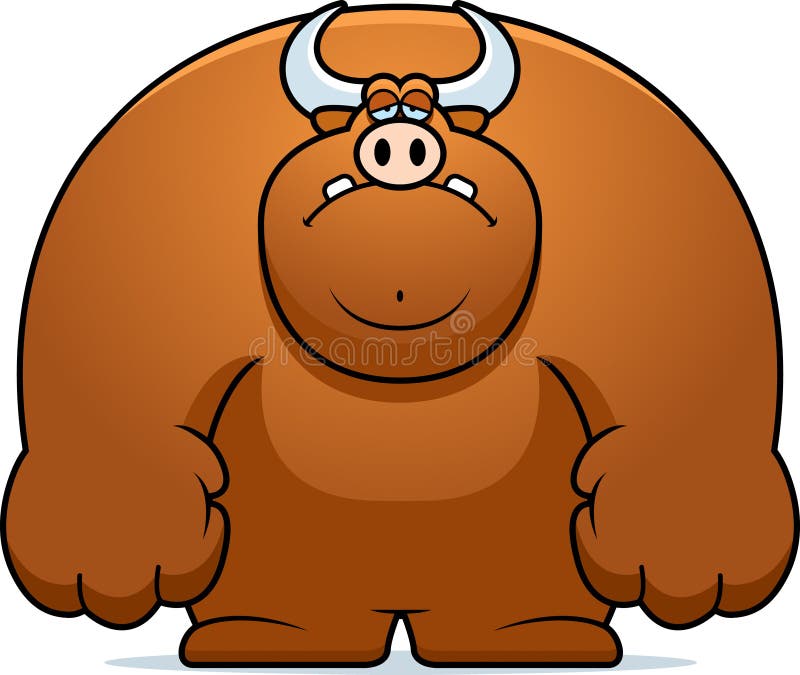 Sad Cartoon Bull stock vector. Illustration of animal - 47053326