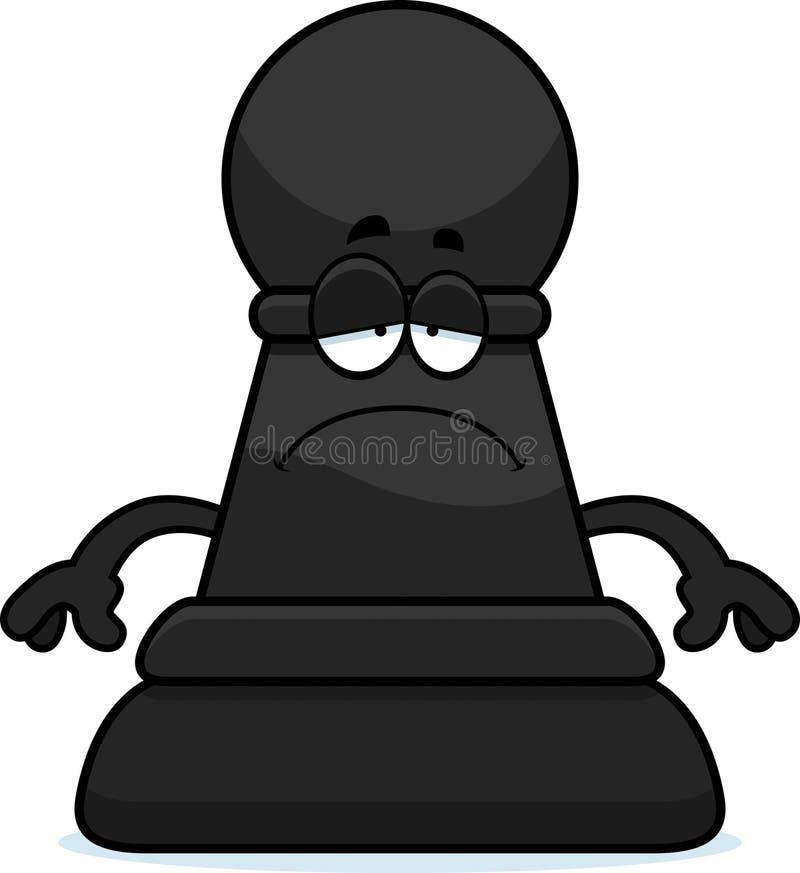 Sad Cartoon Chess Pawn stock vector. Illustration of game - 47755950
