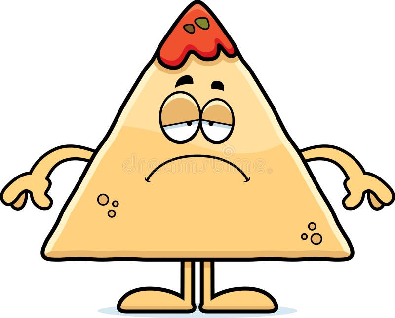 Sad Cartoon Chips and Salsa Stock Vector - Illustration of snack ...