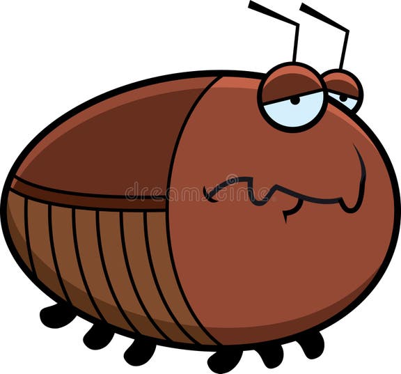 Sad Cartoon Cockroach stock vector. Illustration of roach - 47089023