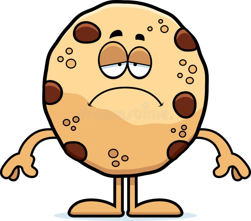 Sad Cartoon Cookie stock vector. Illustration of clip - 52396121
