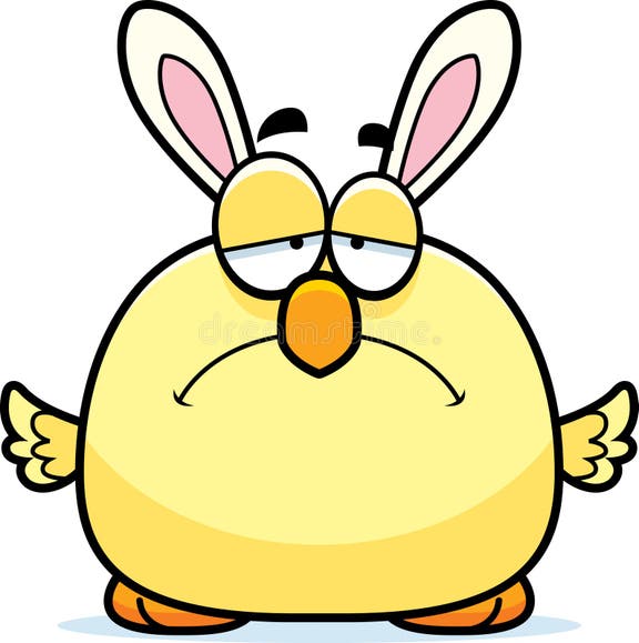 Sad Cartoon Easter Bunny Chick Stock Vector - Illustration of easter ...