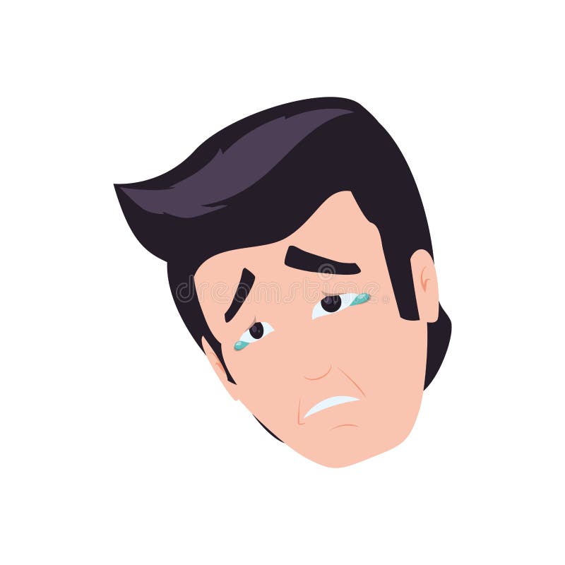 Sad cartoon face stock illustration. Illustration of surprised - 88978623