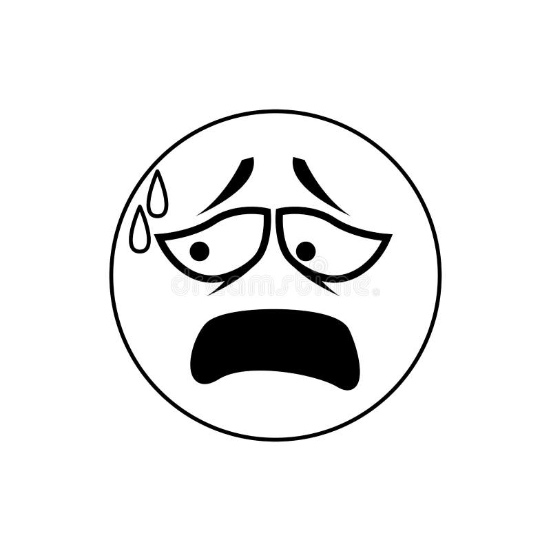 Sad cartoon face stock illustration. Illustration of symbol - 88981291